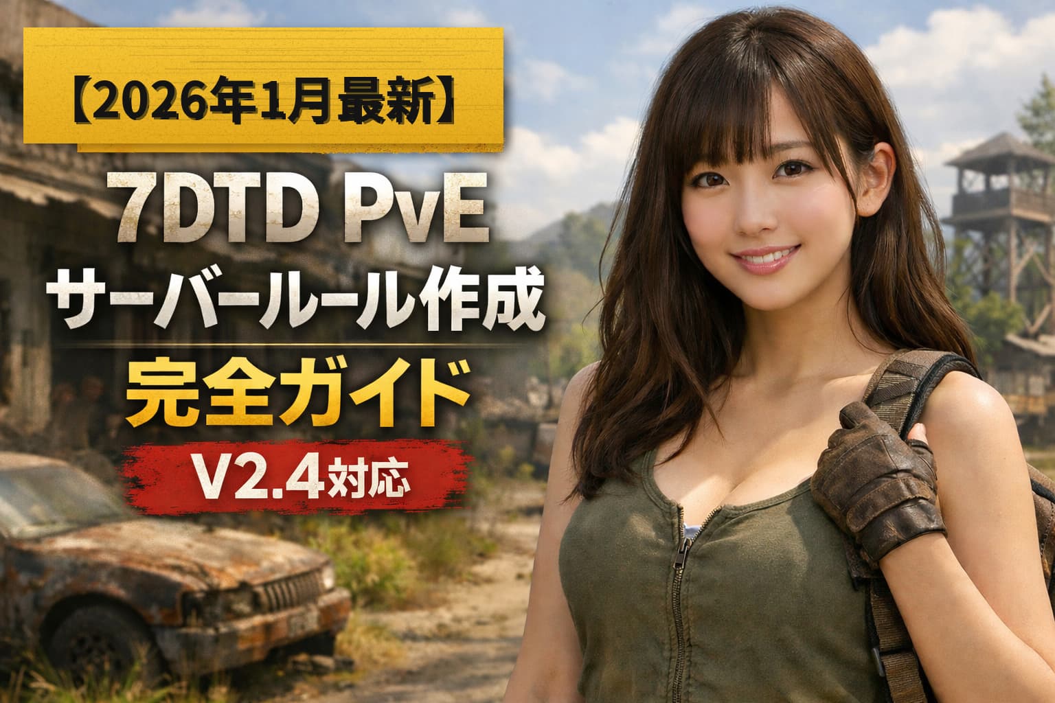 【2026年1月最新】7DTD PvE サーバールール作成完全ガイド – V2.0対応 | 100社レンタルサーバー比較